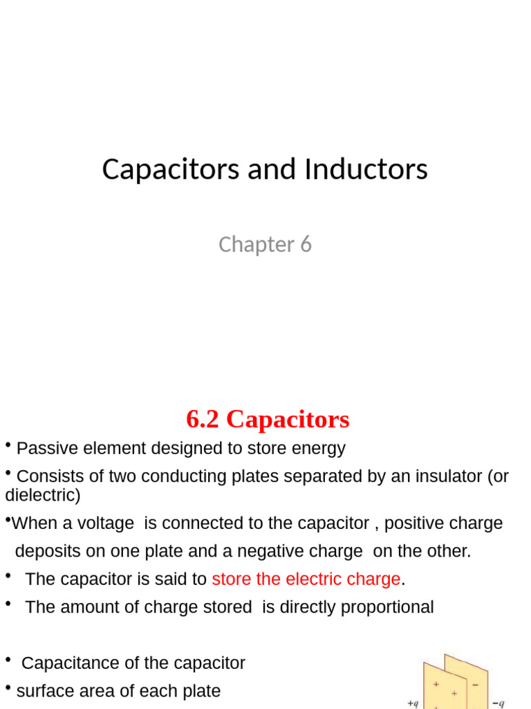 Capacitors and Inductors - Ch6 | PDF | Series And Parallel Circuits | Capacitor