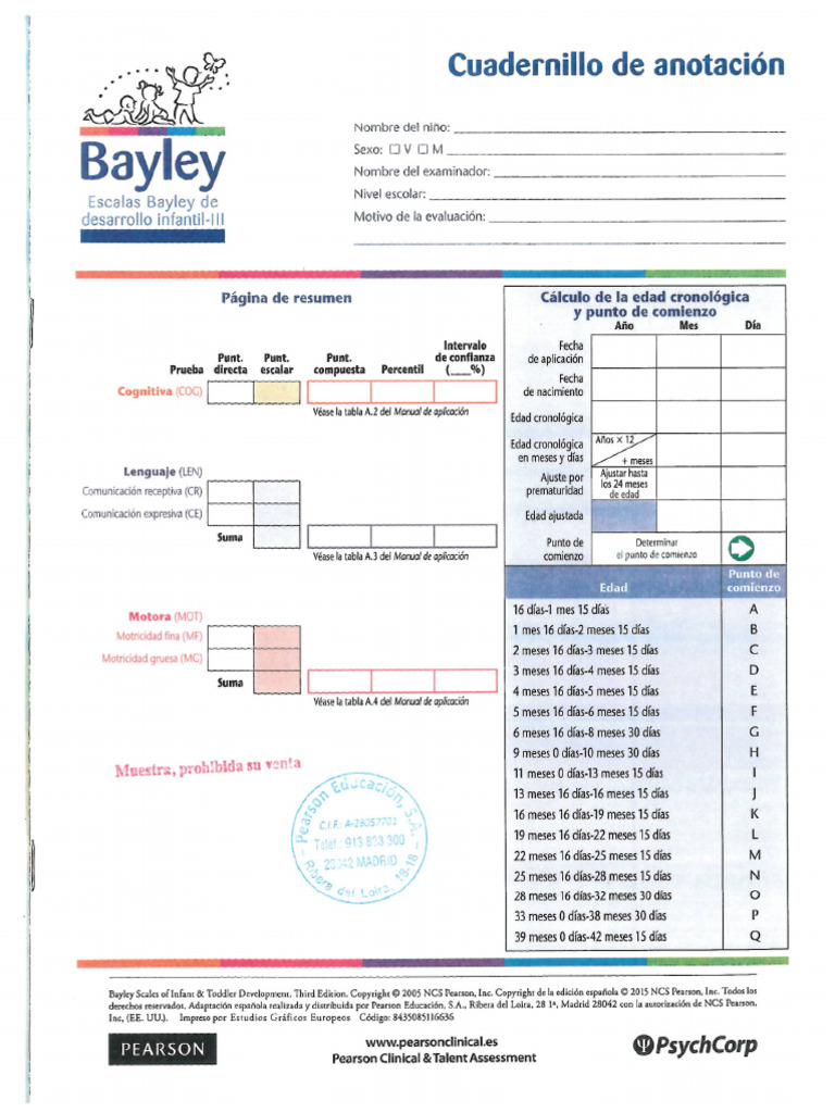 Protocolo Bayley III | PDF
