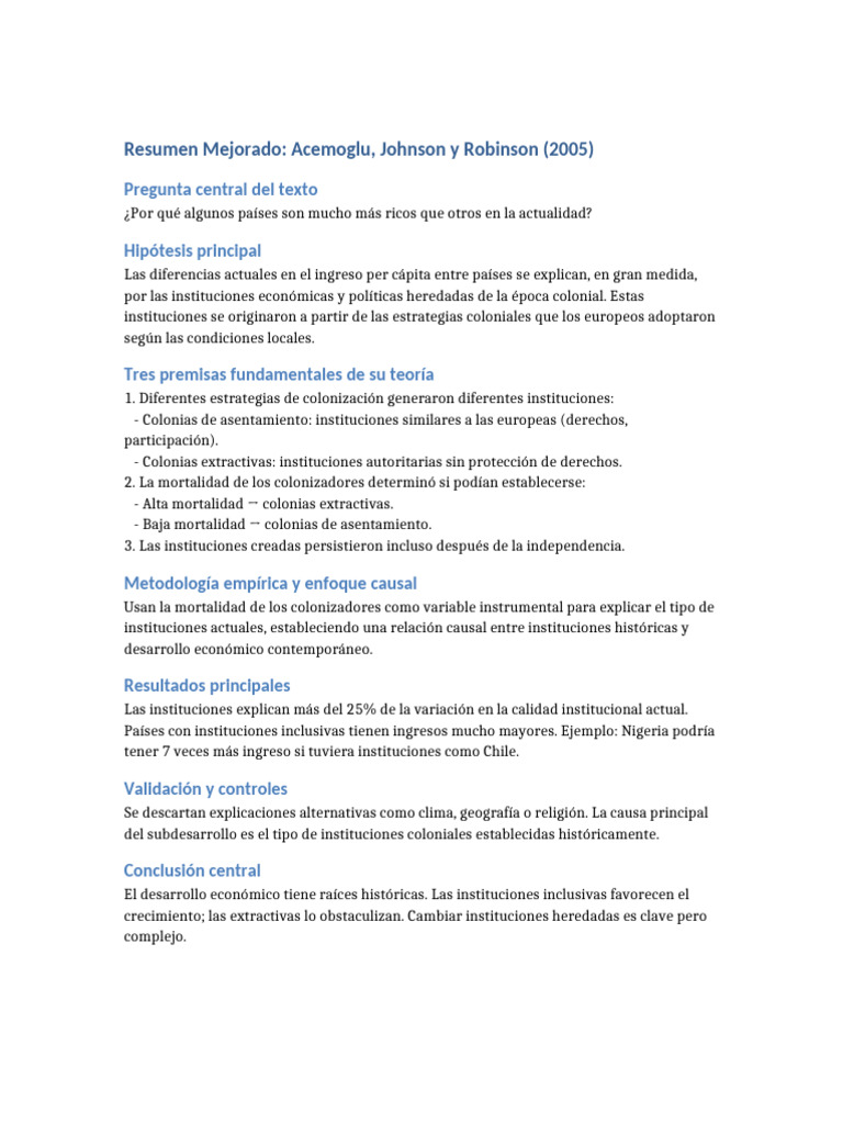 Resumen Acemoglu | PDF