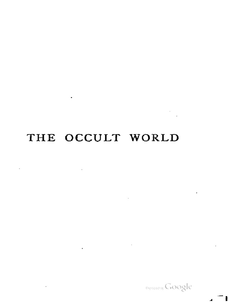 Sinnett The Occult World Fourth Edition 1884 | PDF