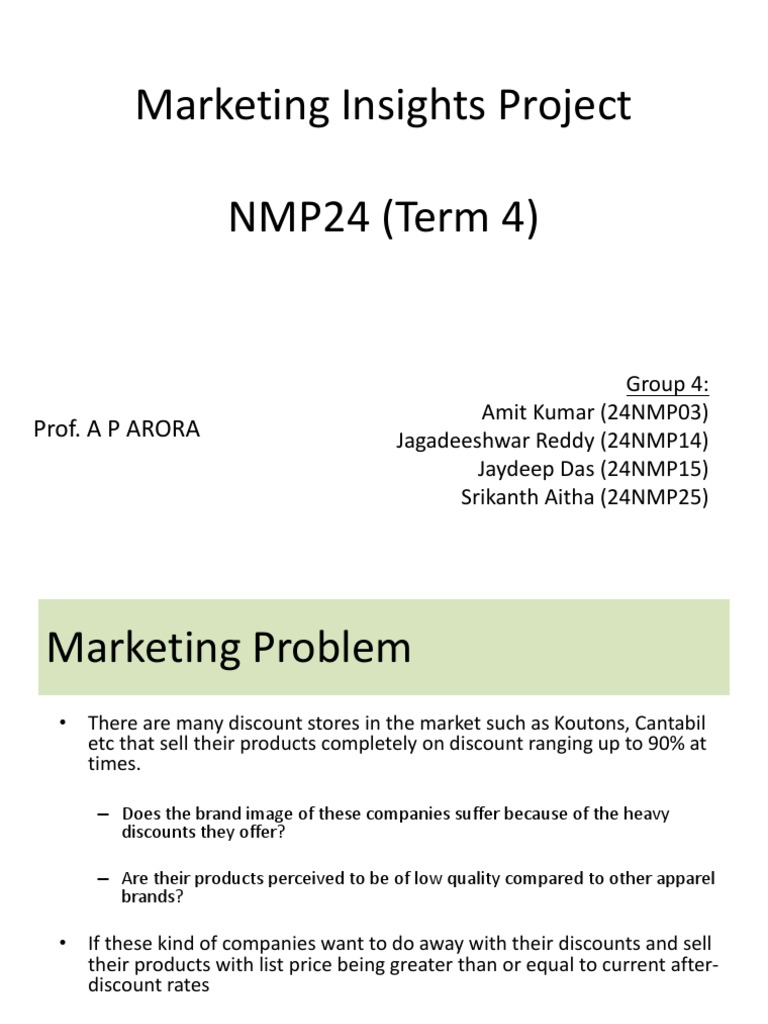 MI Project NMP24 Group4 | PDF | Focus Group | Brand