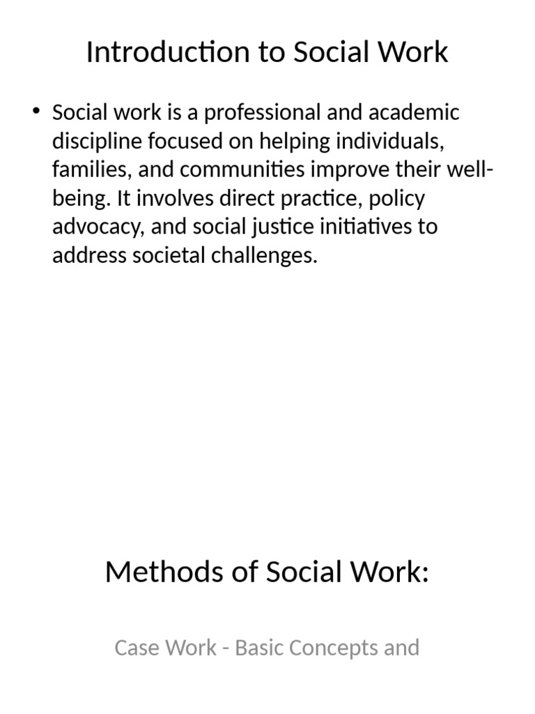Detailed Social Work Introduction | PDF | Sociology | Social Work