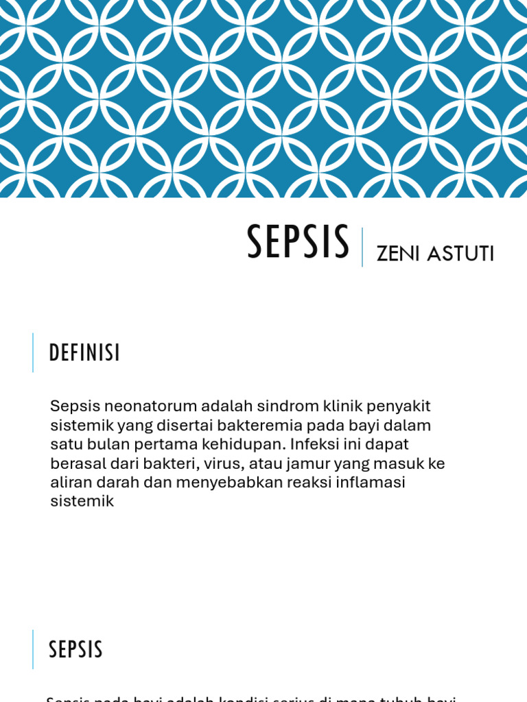Sepsis Neonatorum: Gejala dan Penanganan | PDF