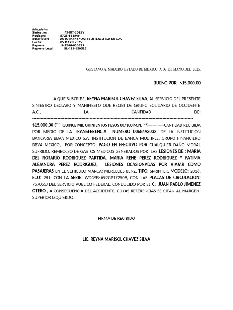 49487-2025v Goa R-1266-050525 Legal-Gl-423-050525 Recibo Reyna Marisol Chavez Pago Lesiones ...