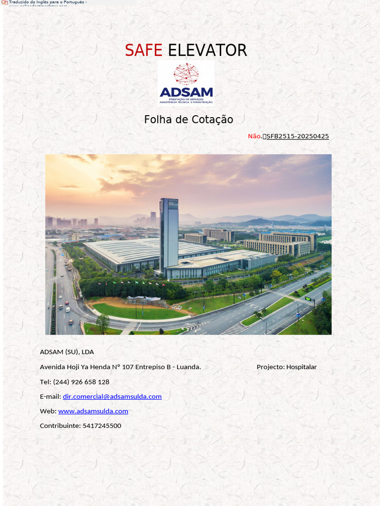 SAFE ELEVADOR - Clínica Moralles - Destacdos A Vermelho - Cópia | PDF | Motores | Qualidade ...