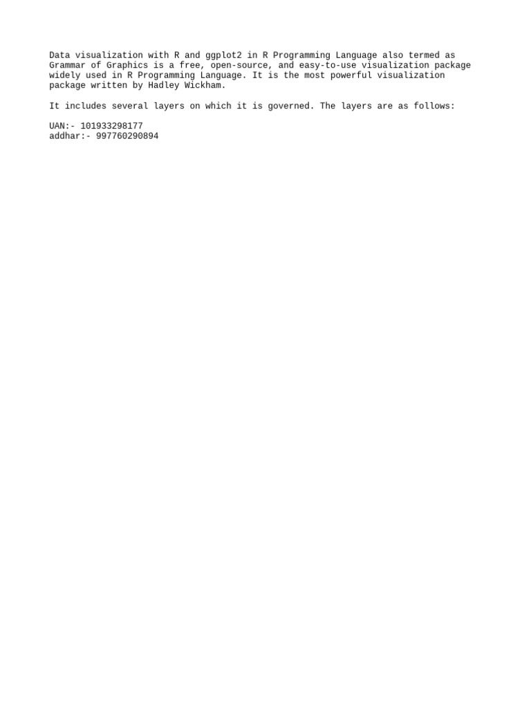 Data Visualization With R and Ggplo | PDF