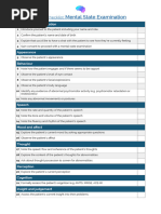Mental State Examination MSE OSCE Checklist Geeky Medics | PDF ...