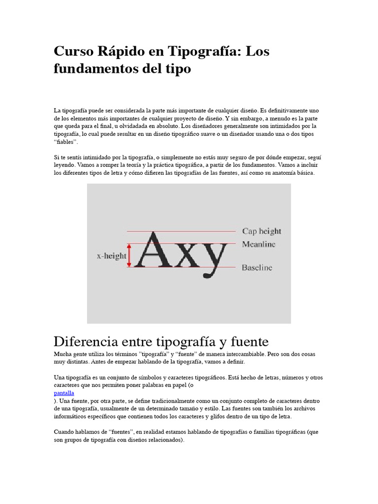 Curso Rápido en Tipografía | PDF | Tipografía