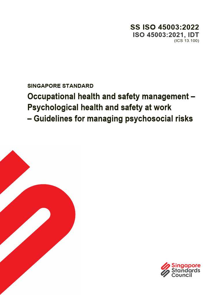SS ISO 45003-2022 Preview | PDF | Risk | Occupational Safety And Health