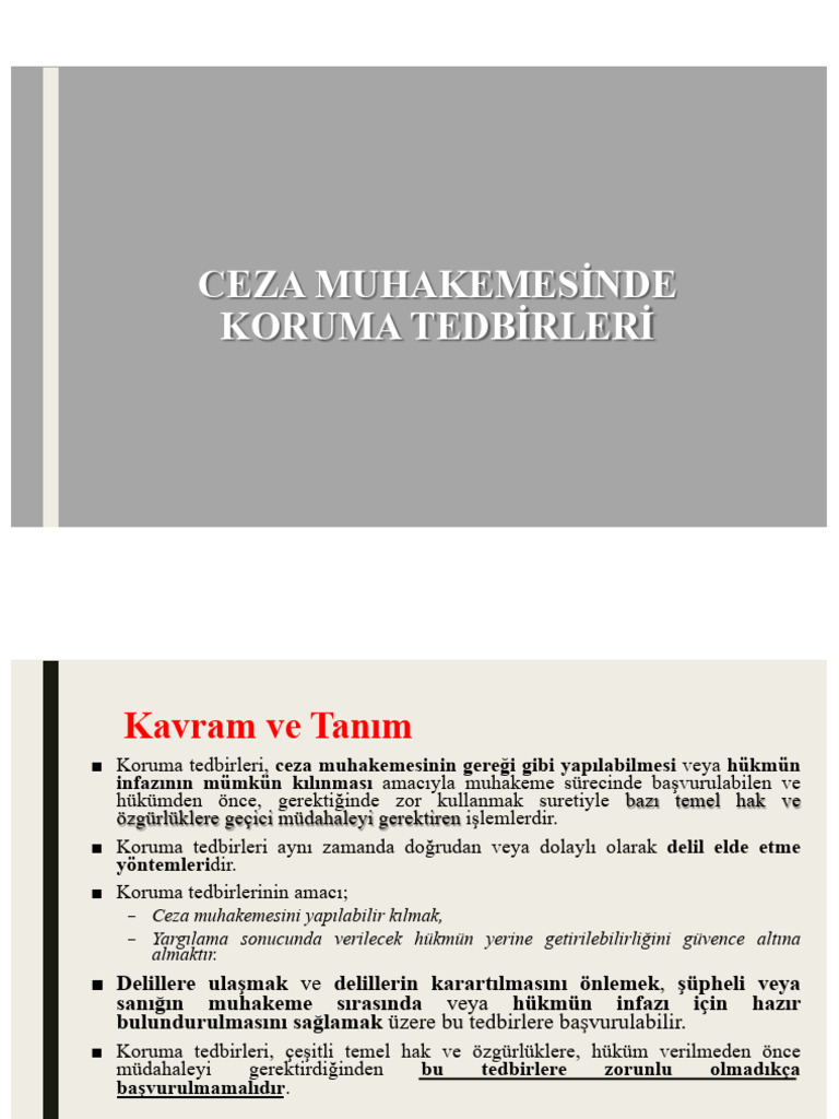CMH, 4. Bölüm, Koruma Tedbirleri | PDF