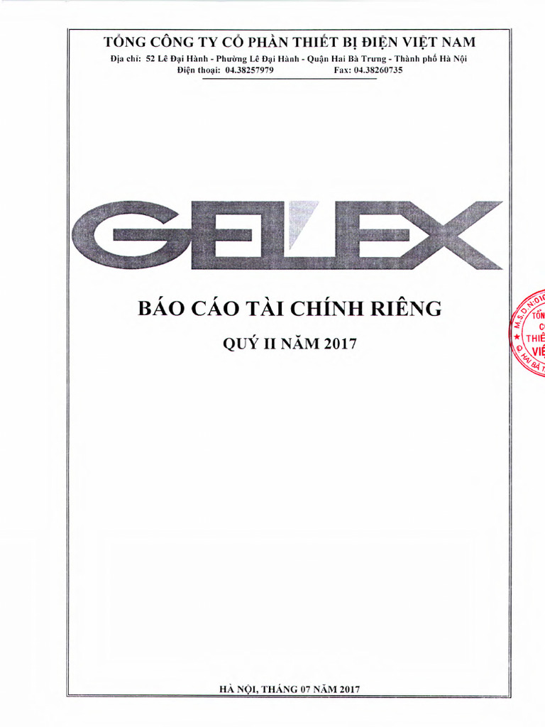 BCTC Rieng Quy 2 Nam 2017 | PDF