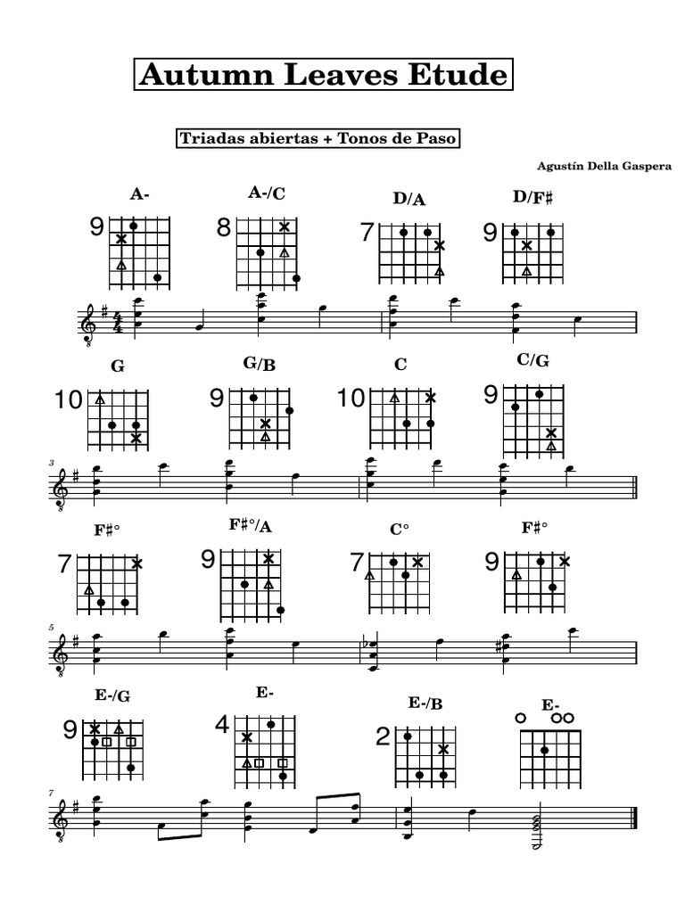Autumn Leaves Etude | PDF