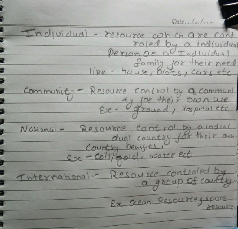 Explain The Classification of Resources | PDF