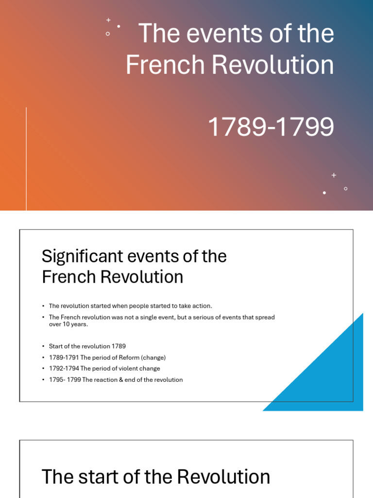Key Events of the French Revolution | PDF | Reign Of Terror | French ...