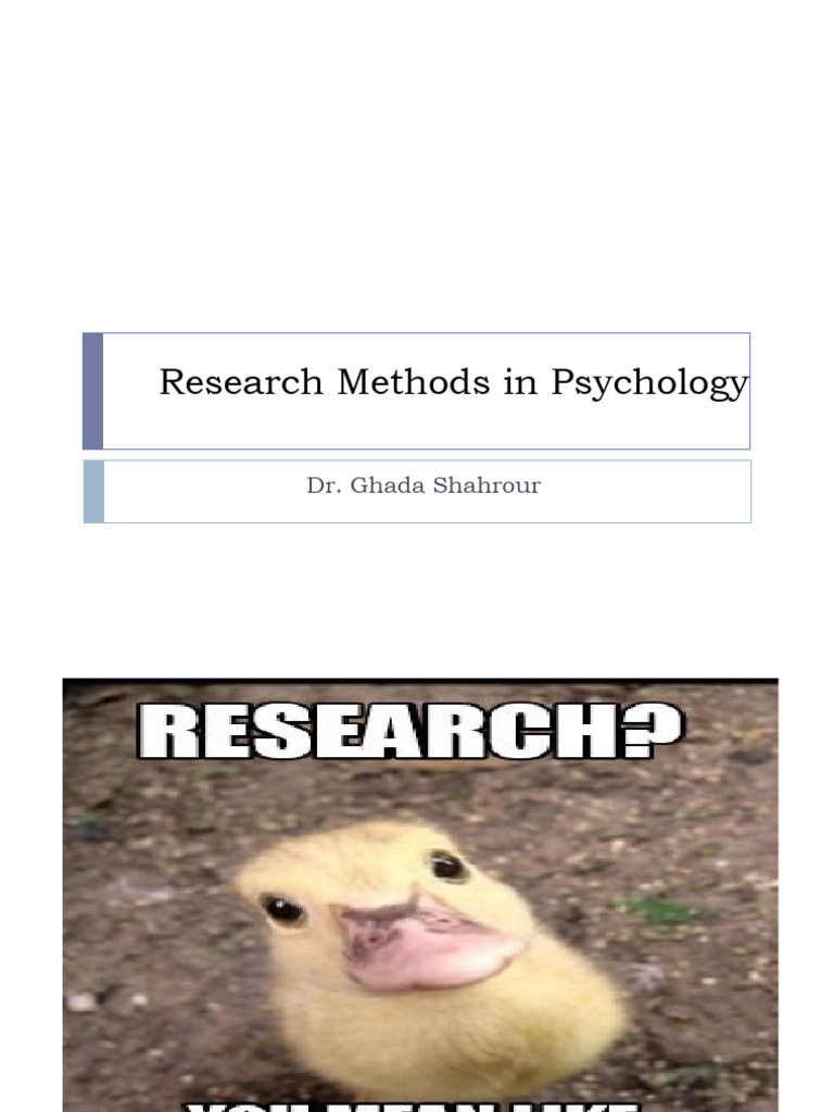 Chapter 2 Research Methods in Psychology-Upload | PDF | Dependent And ...