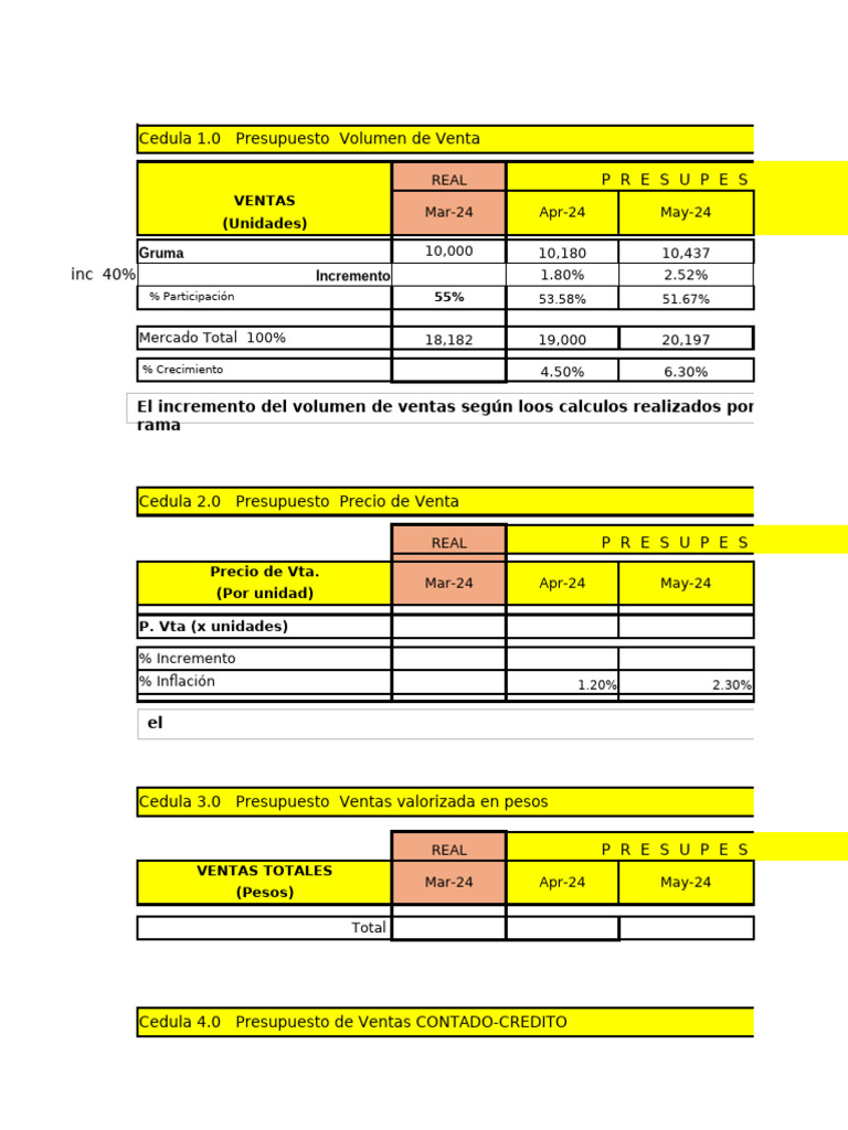 Ejercicio Formato | PDF | Presupuesto | Economias