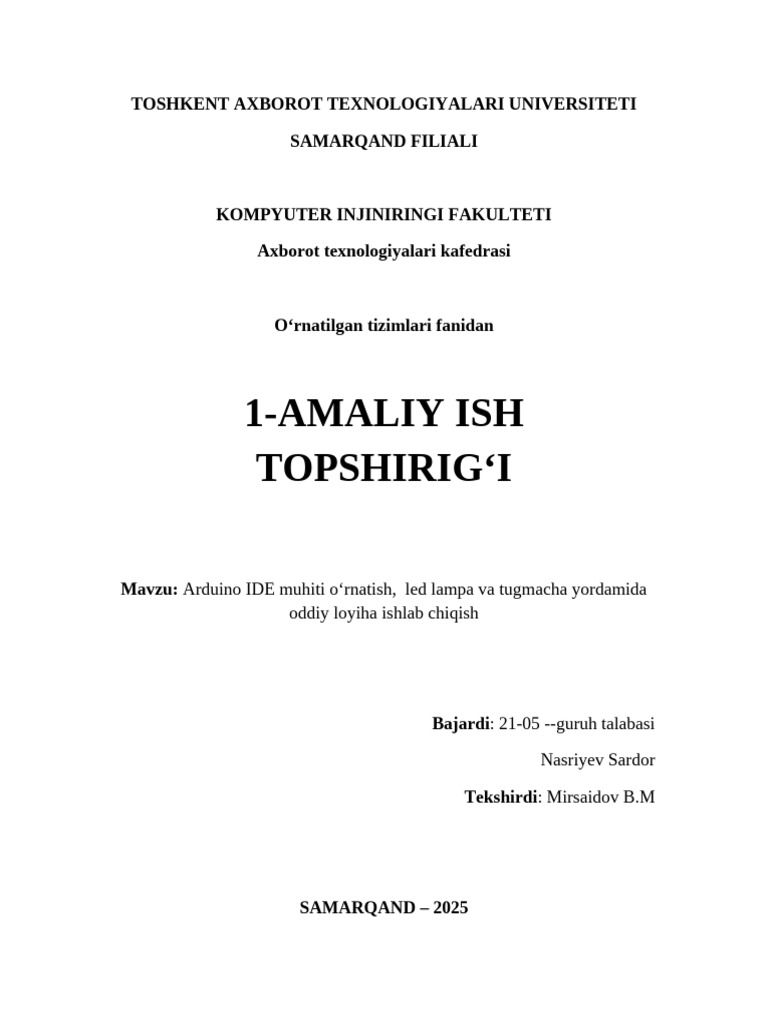 Amaliy_Ish_1 | PDF