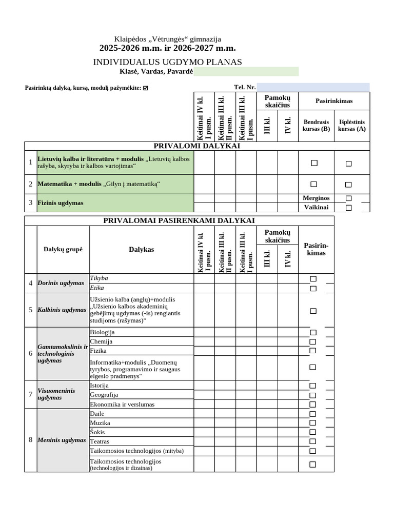 Iup Mokiniams2025 | PDF