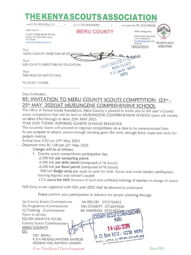 County Scouts Competition | PDF