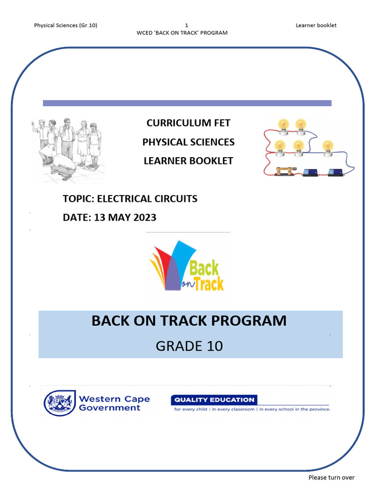 BOT (Gr.10)_ Learner booklet_ Electrical circuit | PDF | Voltage ...