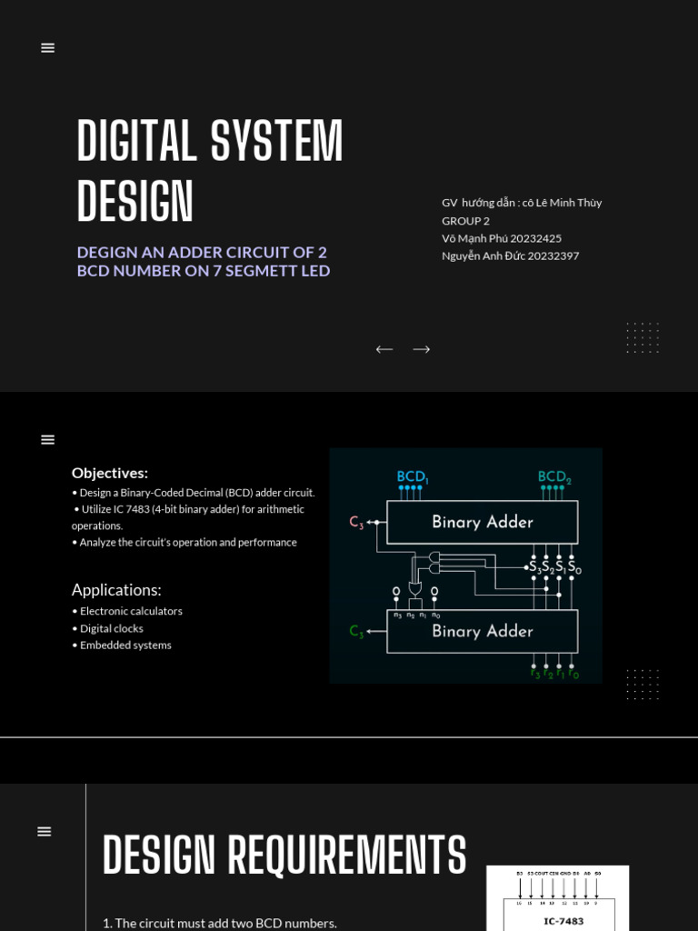 BCD Adder Circuit Design with IC 7483 | PDF | Binary Coded Decimal ...
