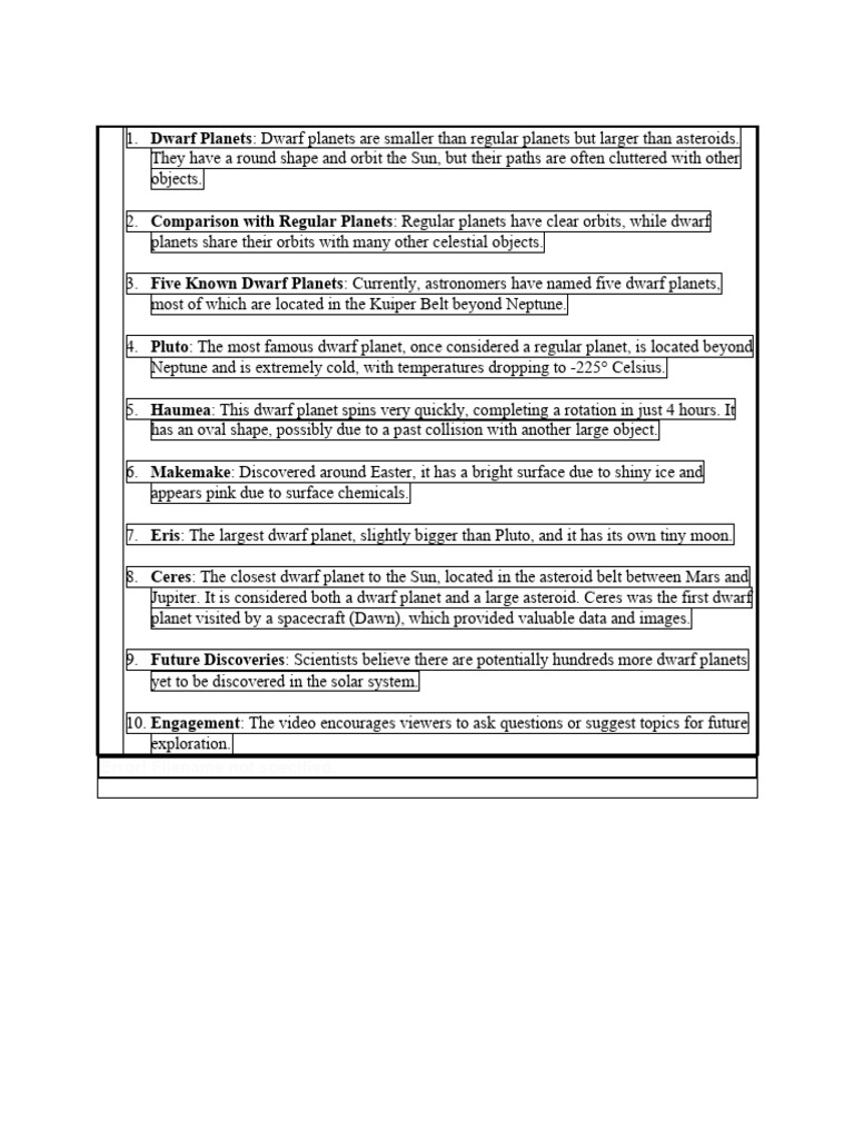 Dwarf Planets: Error! Filename Not Specified | PDF