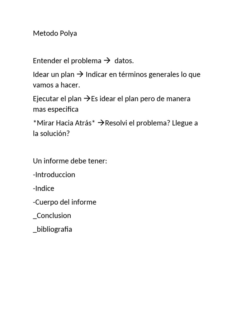 Metodo Polya | PDF