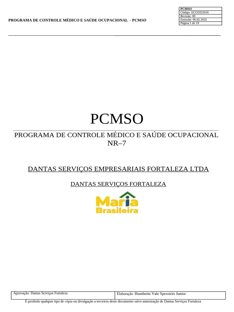 PCMSO 2025: Programa de Saúde Ocupacional | PDF | Primeiros socorros ...