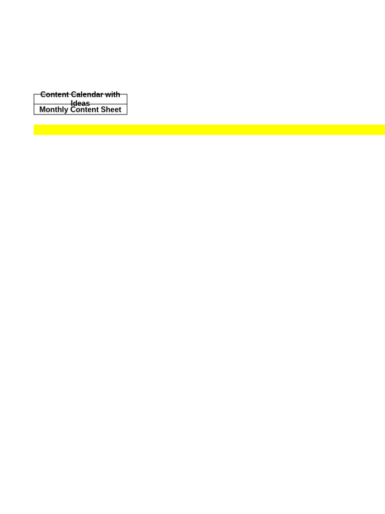 John Doe LinkedIn Content Calendar Template | PDF