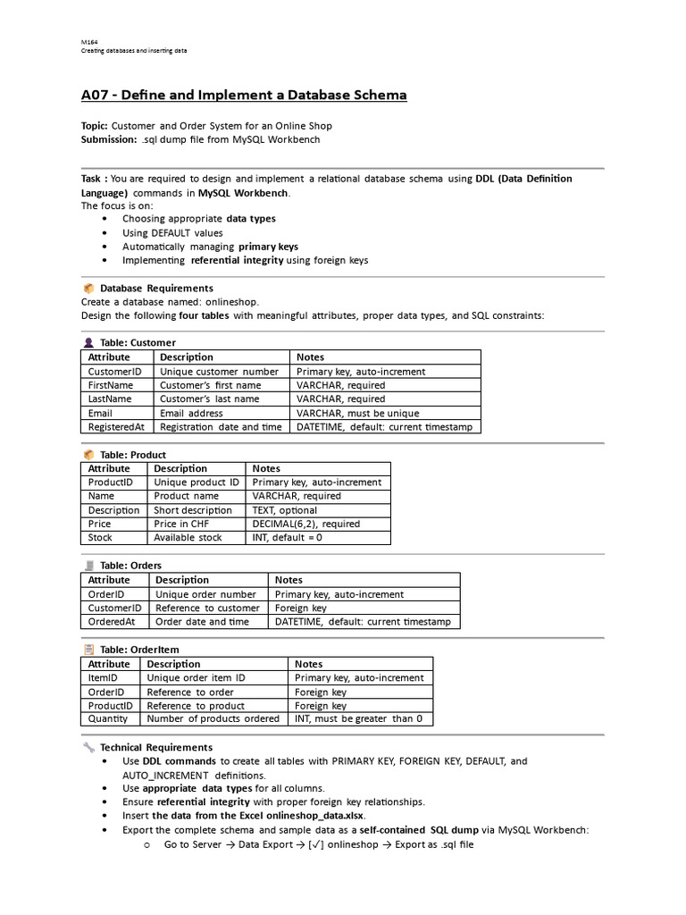 A07 Define And Implement A Database Schema 1 Pdf Databases