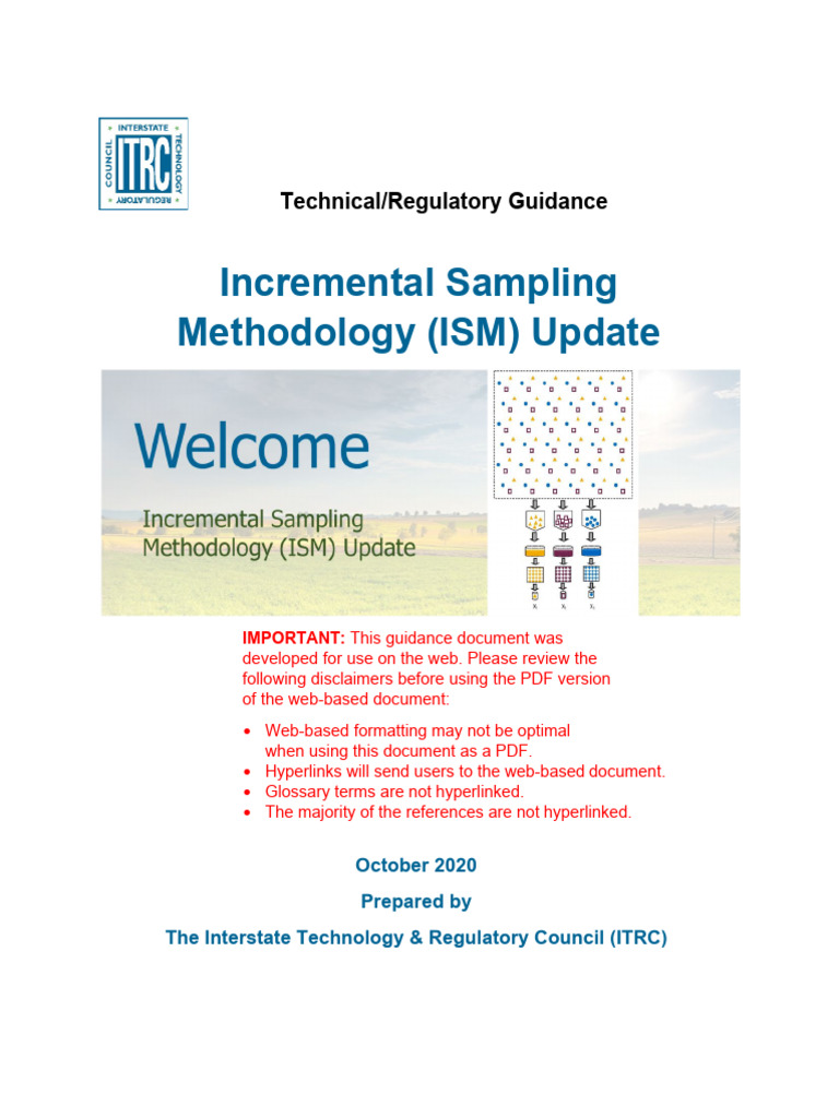Incremental Sampling Methodology - Itrc Ism Compiled 508 092523 | PDF ...