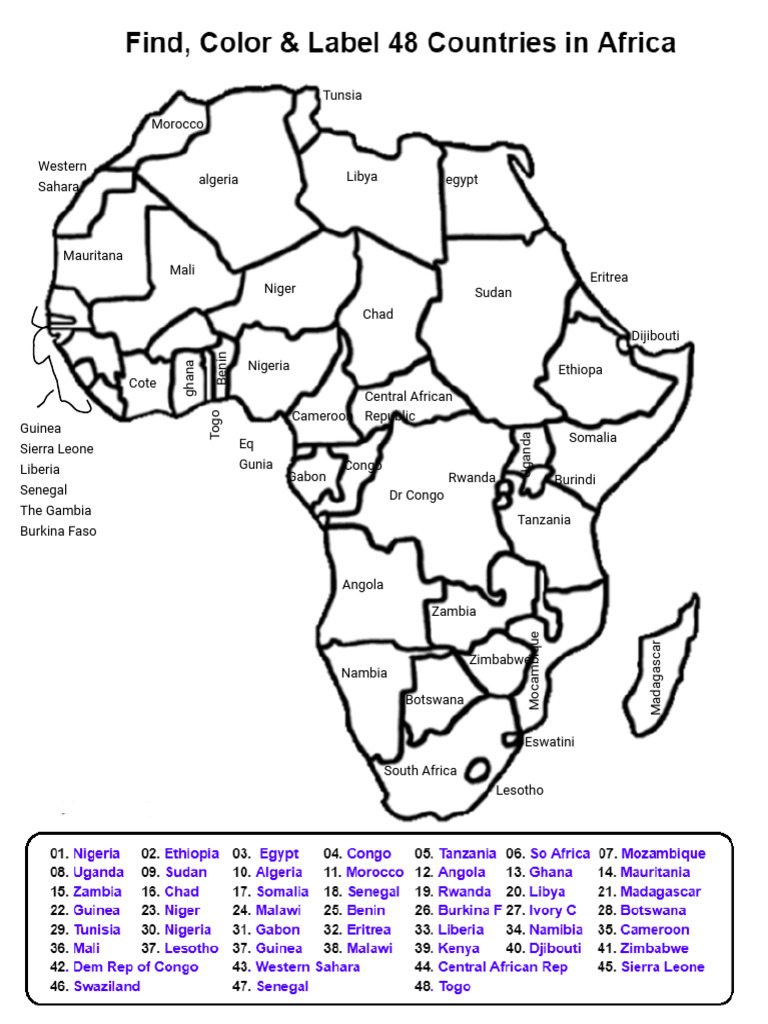 Kami-Caleb Riggs map Annotation-Africa | PDF | Africa | Association Football