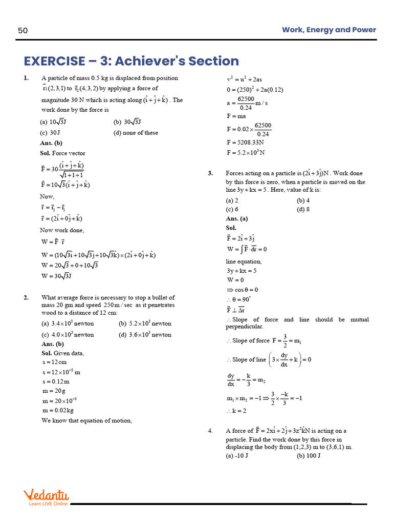 WPE Exercise - 3 Solutions | PDF | Force | Friction