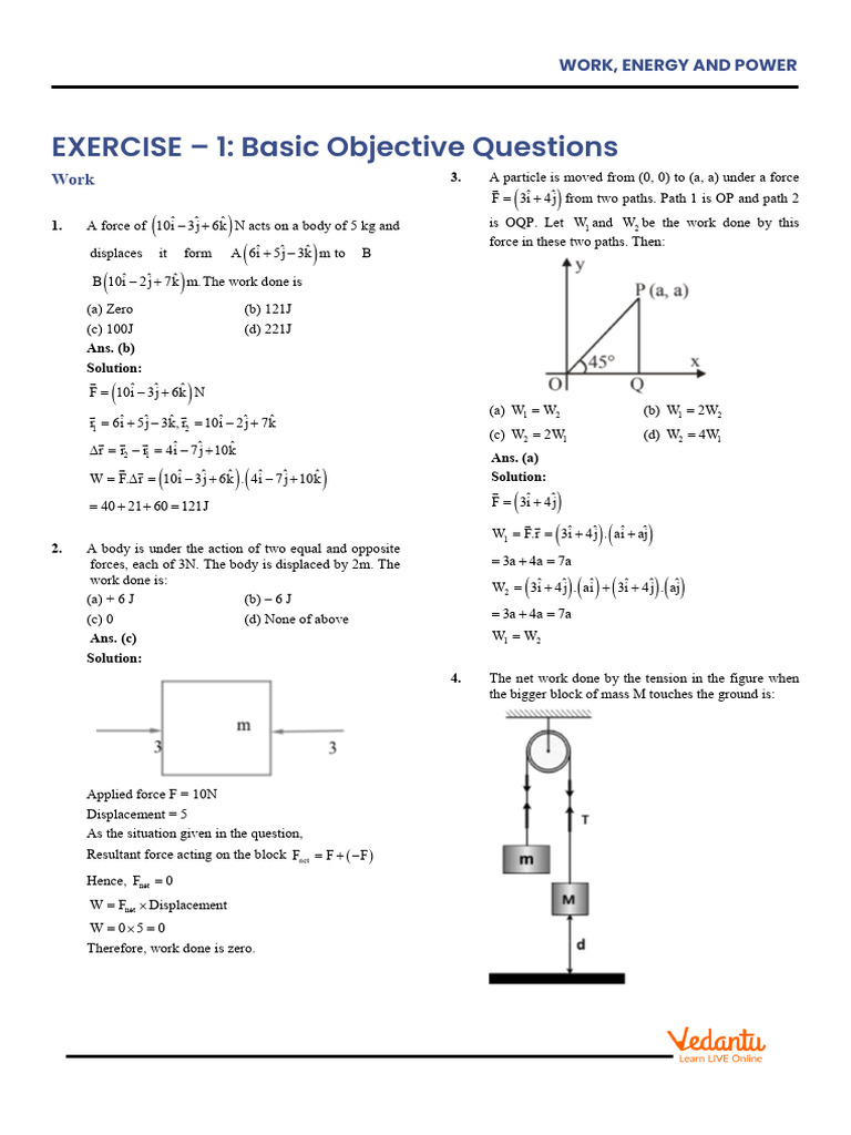 WPE Exercise - 1 Solutions | PDF | Force | Temporal Rates