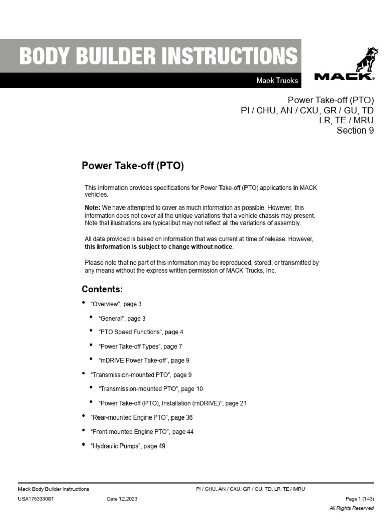 Sec 9 Pto Vecu 4 Mack Final | PDF | Clutch | Mechanical Engineering