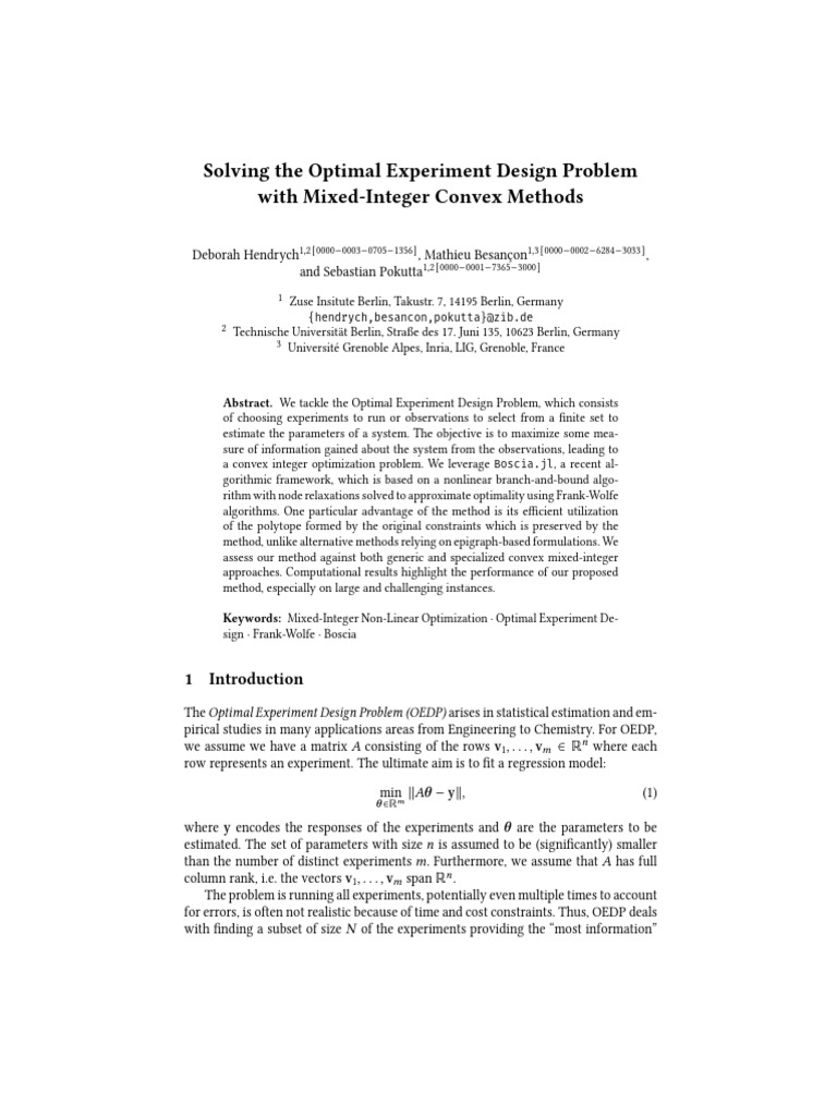 D. Hendrych, M. Besançon, Et S. Pokutta - Solving The Optimal ...