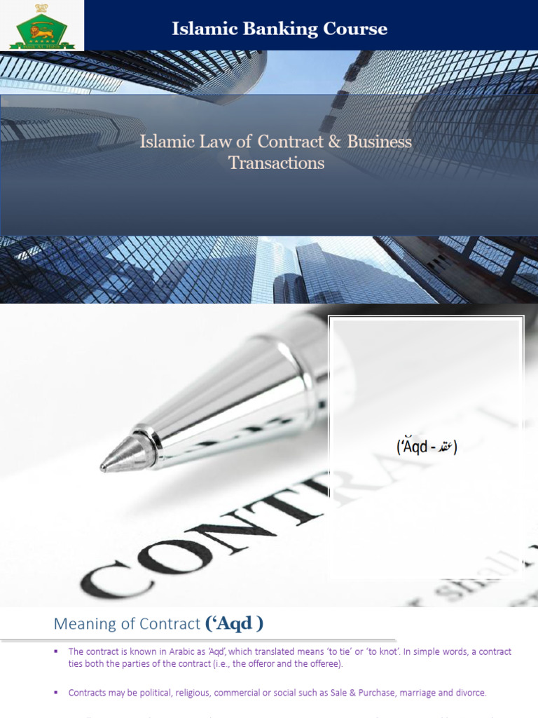 Islamic Banking: Contracts Overview | PDF | Guarantee | Islamic Banking ...