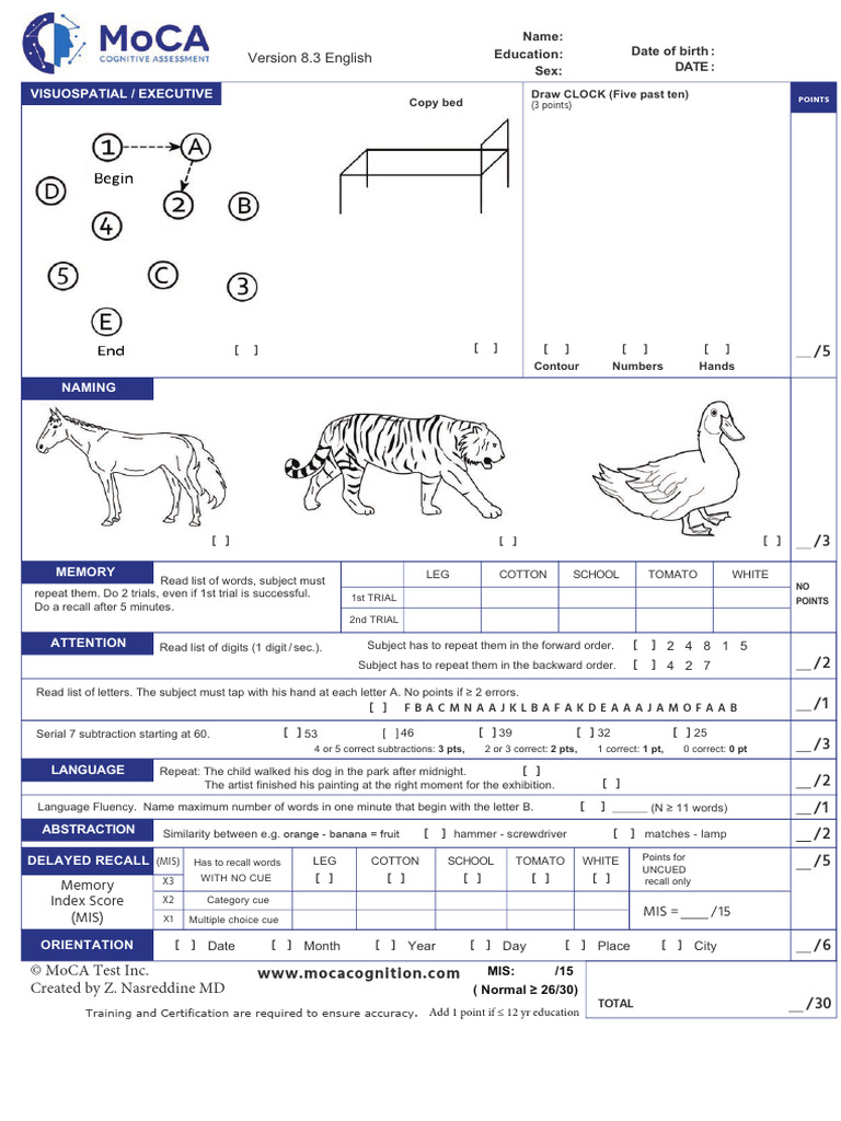 MoCA 8.3 PDF Overview | PDF | Fruit