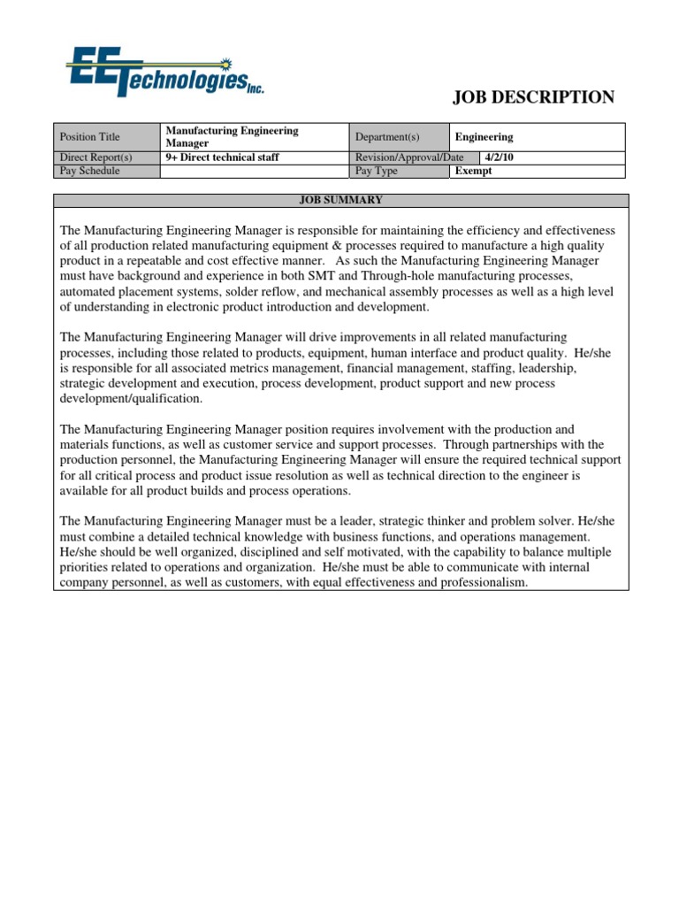 MGR Manufacturing Engineering | PDF | Lean Manufacturing | Engineering