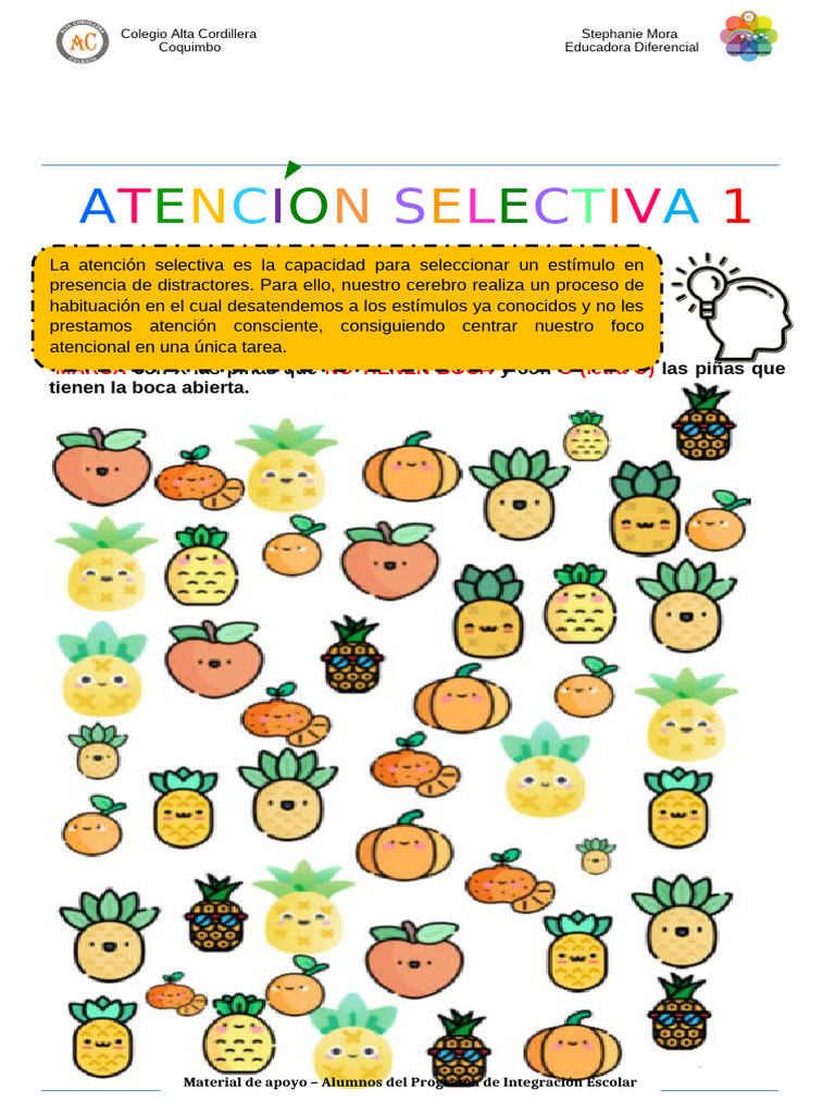 Atención Selectiva 1 | PDF