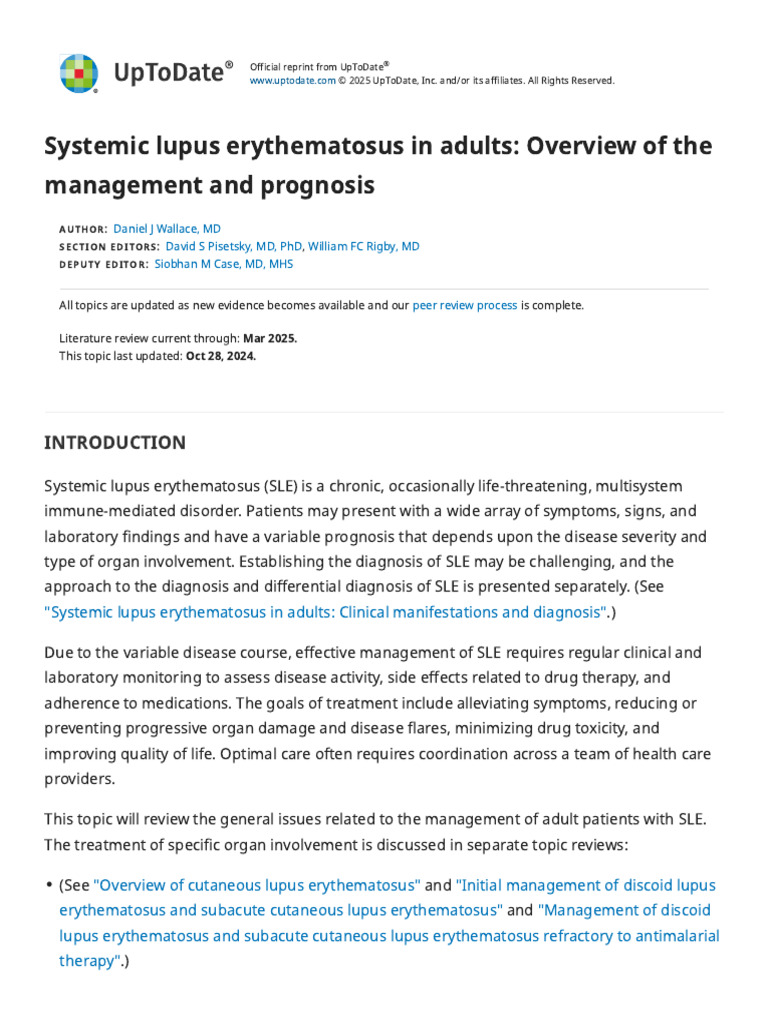Systemic lupus erythematosus | PDF | Diseases And Disorders | Medicine