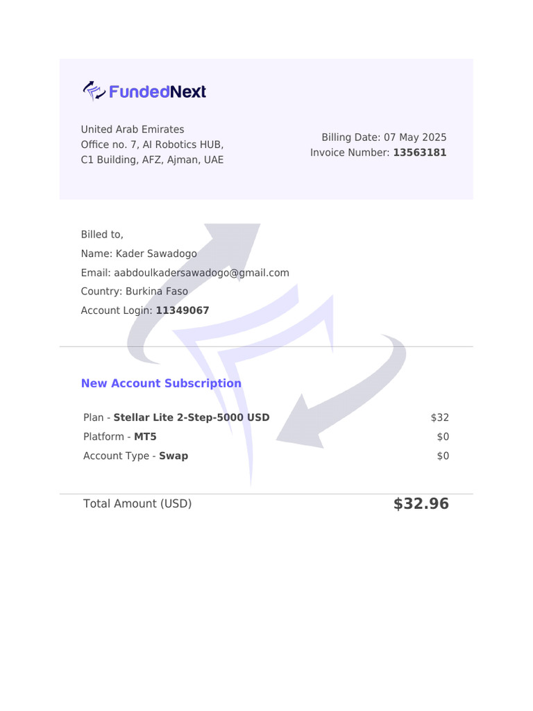 Subscription Invoice | PDF
