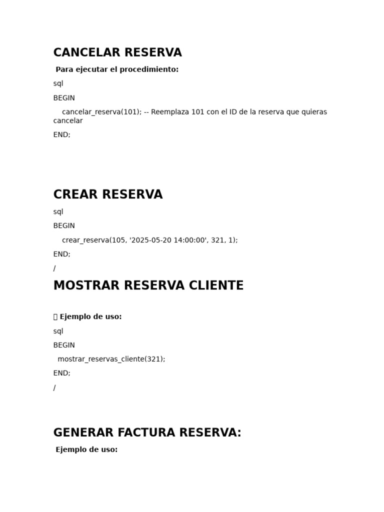Procedimientos | PDF