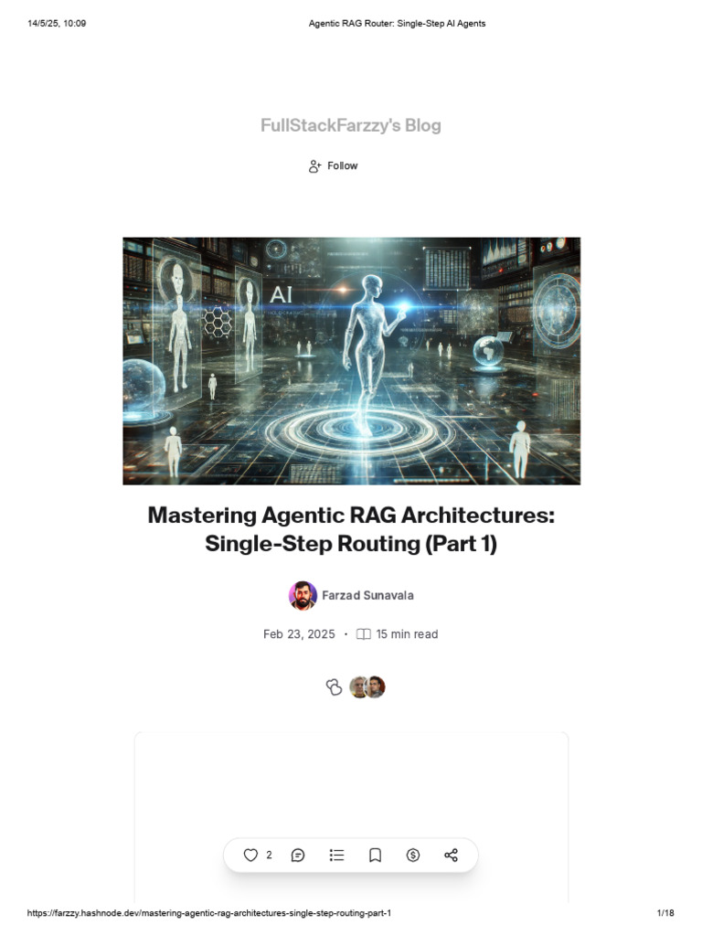 Agentic RAG Router - Single-Step AI Agents | PDF | Artificial Intelligence | Intelligence (AI ...