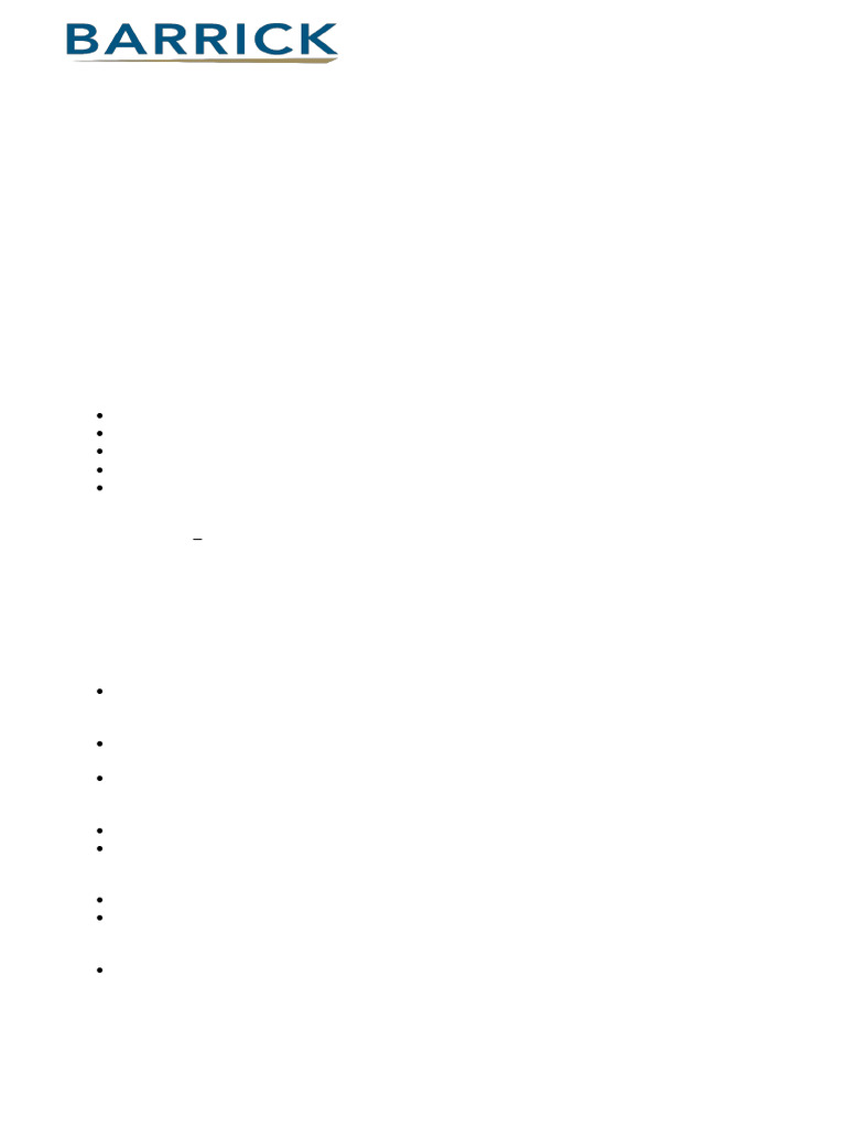 Barrick Gold Safety Compliance Policy | PDF | Safety