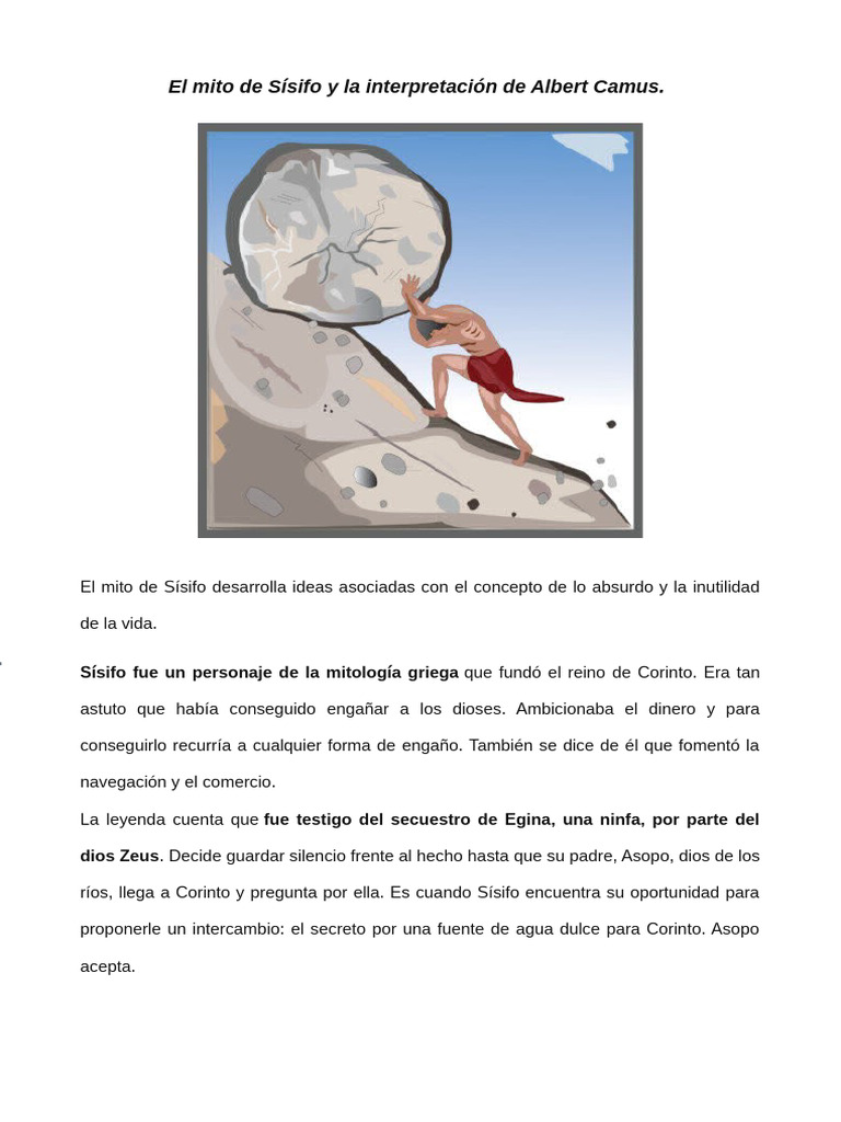 Reflexiones sobre el Mito de Sísifo | PDF