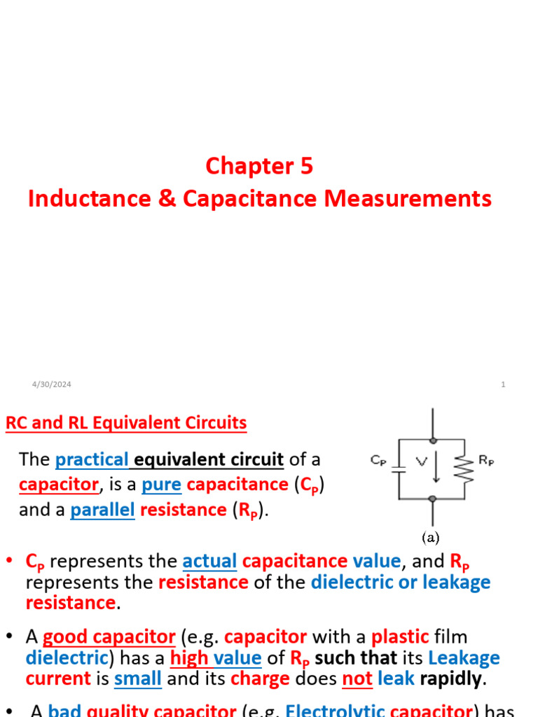Inductor and Capacitor Measurement Techniques | PDF | Capacitor | Inductor