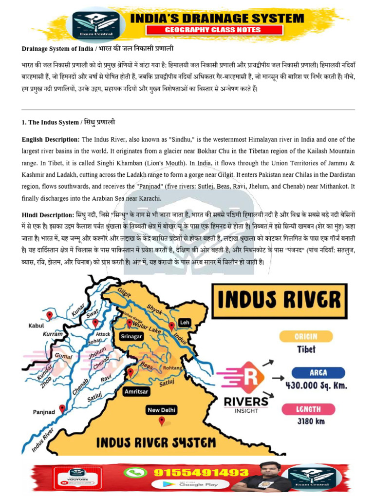 INDIA DRAINAGE SYSTEM | PDF