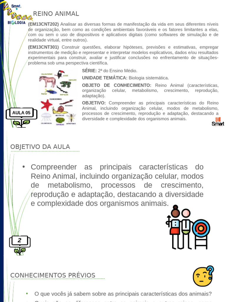 Biologia Sistemática - Reino Animal | PDF | Célula (Biologia) | Organismos