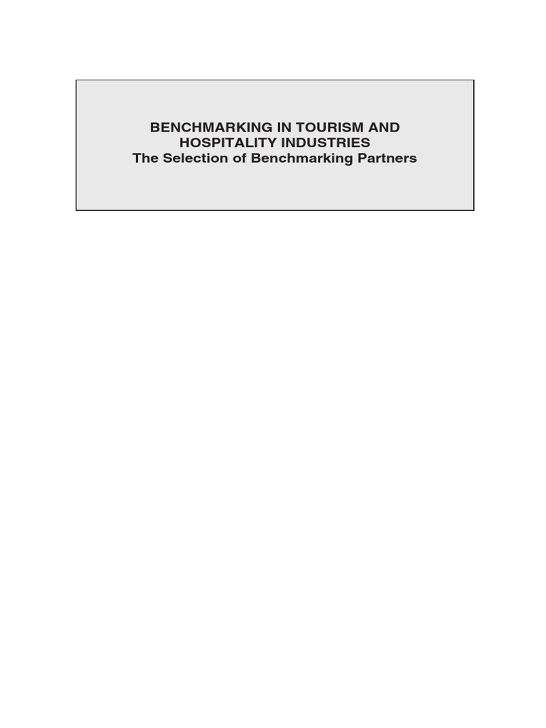 Benchmarking in Tourism and Hospitality Industries... | PDF | Benchmarking | Mathematical ...